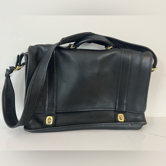 Coach | Bags | Vintage Coach Eseex Briefcaselaptop Bag Wdouble Turn ...